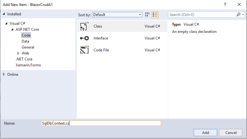 Create Crud App With Asp Core Blazor Webassembly Web